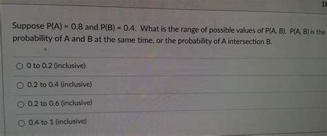 solved 10 1 suppose p a 0 8 and p b 0 4 what is the