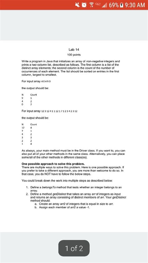 Solved Using Java How Can I Label These Columns Of Numbers Chegg