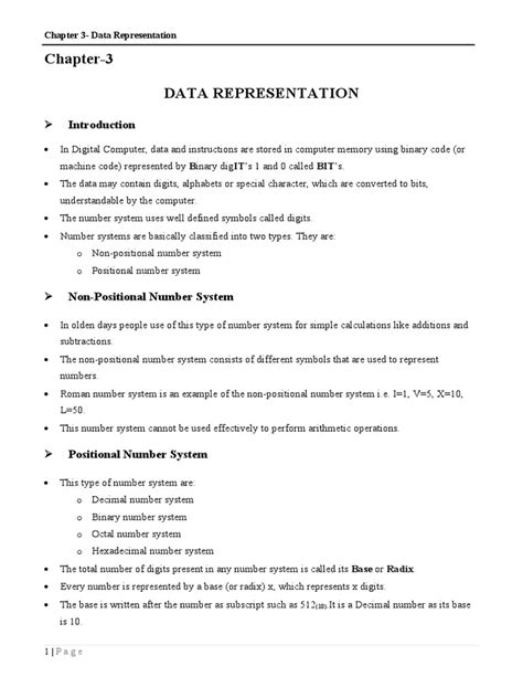 Chapter 3 Data Representation Pdf