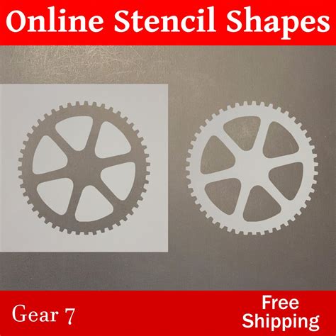 Reusable Gear 15 Mylar Stencil Plastic Art Template Etsy