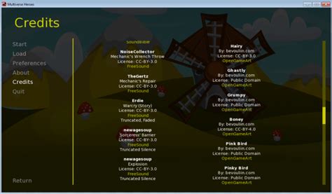 Full Game Credits Image Multiverse Heroes Indiedb