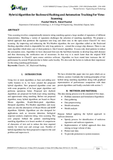 Pdf Hybrid Algorithm For Backward Hashing And Automation Tracking For Virus Scanning