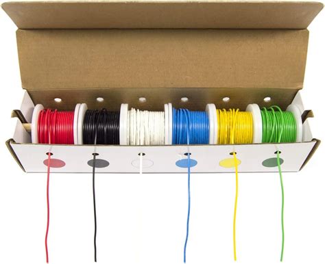 Ex Electronix Express 20 Gauge Solid Hook Up Wire Kit 6 Different Colored 25 Foot Spools Ex Electronix Express 20 Gauge Solid Hook Up Wire Kit 6 Different Colored 25 Foot Spools