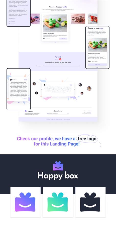 Happybox — Free Multipurpose Colorful Html5 Css3 Landing Page Template