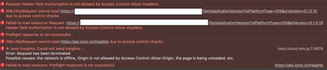 Request Header Field Authorization Is Not Allowed By Access Control