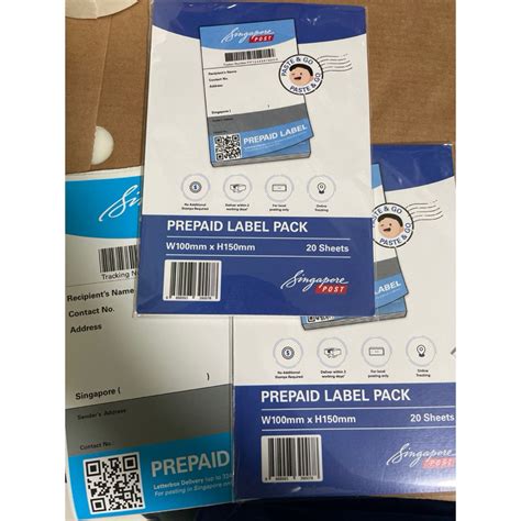 40pc Singpost Basic Package Prepaid Label Tracked Resgistered Mail