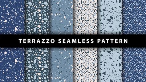테라조 원활한 패턴 세트 테라조 바닥 패턴 프리미엄 벡터