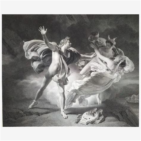 Etching Neo Classical Mythological Engraving Orpheus And Eurydice 19th Ruby Lane