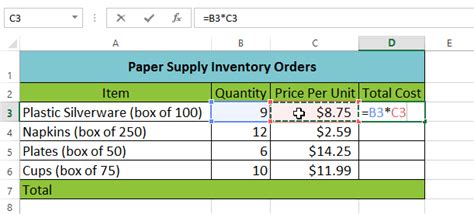 Excel Formulas Simple Formulas