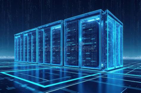 visualizing web3 infrastructure via futuristic data center design stock