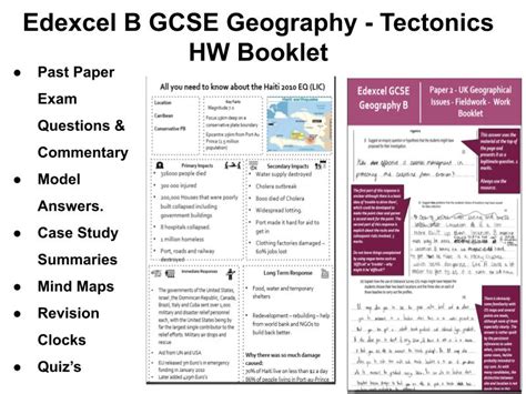 Edexcel B Gcse Geography Tectonics Homework Booklet Teaching Resources