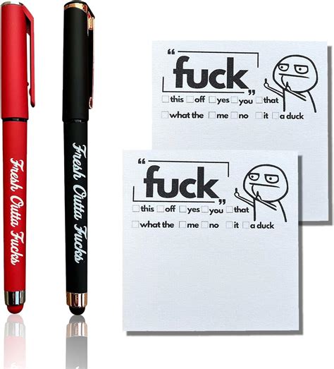 Gag Gifts Pad And Pen Small Notepad And Pen Set Fun Note Pads Ballpoint Pens Unique Office