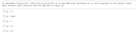 Solved To Implement Fabcd Em 0345691014 On