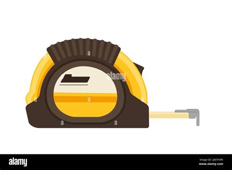 Measuring Tape Industrial Tool Vector Illustration Isolated On White