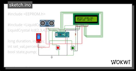 Automatic Water Controler Wokwi Esp32 Stm32 Arduino Simulator