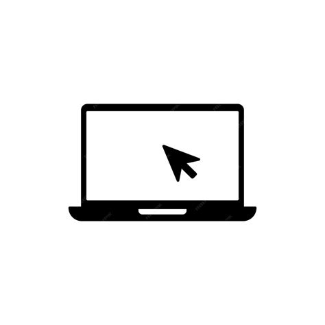 Premium Vector Eps10 Vector Laptop With Pointer Or Cursor Icon