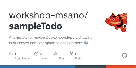 GitHub workshop msano sampleTodo Dockerを使った開発のデモ用テンプレート