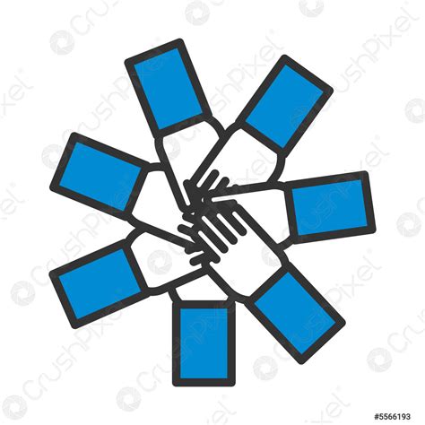 Unity And Teamwork Icon Stock Vector 5566193 Crushpixel