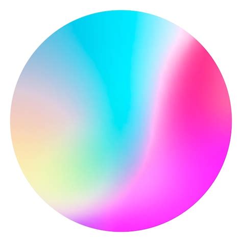 Градиент пастельный круг Png наклейка прозрачный фон Премиум фото