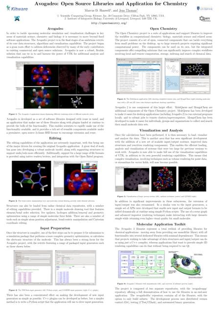 avogadro open source libraries and application for computational