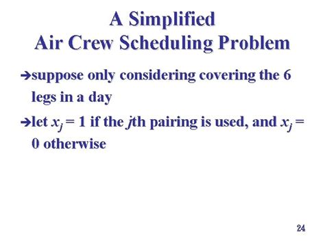 Lecture 5 Set Packing Problems Set Partitioning Problems