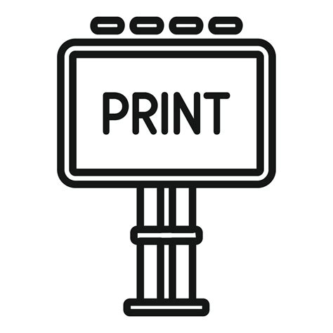 Billboard Print Icon Outline Vector Printer Machine 21502866 Vector Art At Vecteezy