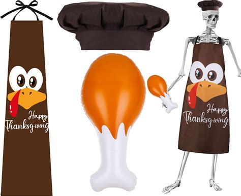 3pcs Giant Sized 12 Ft Skeleton Thanksgiving Costume Set