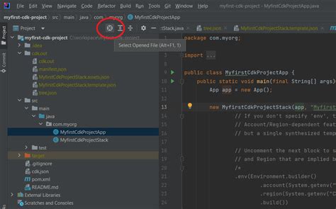 how to automatically navigate to current class in intellij idea project