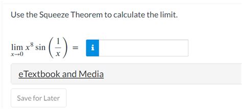 solved use the squeeze theorem to calculate the