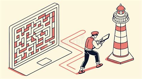 Man Solving Maze Puzzle Labyrinth Challenge Problem Solving Maze Game And Puzzle Solving