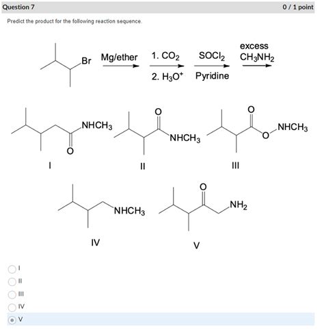 Solved Predict the product for the following reaction | Chegg.com