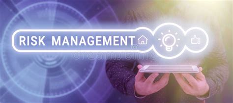 Hand Writing Sign Risk Management Internet Concept Assessing And Controlling Future Threats To