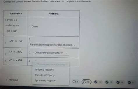Solved: Choose the correct answer from each drop-down menu to complete ...