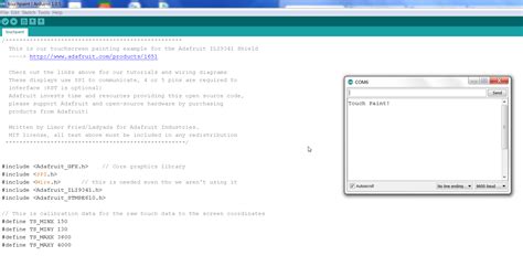 Simple Example Run Won T Appear On TFT Touch Sheild For Arduino Uno W Cap Programming