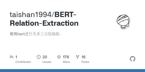 Github Taishan1994 Bert Relation Extraction 使用bert进行关系三元组抽取。