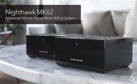 Amazon Com NETGEAR Nighthawk Whole Home Mesh WiFi 6 System MK62 AX1800 Router With 1