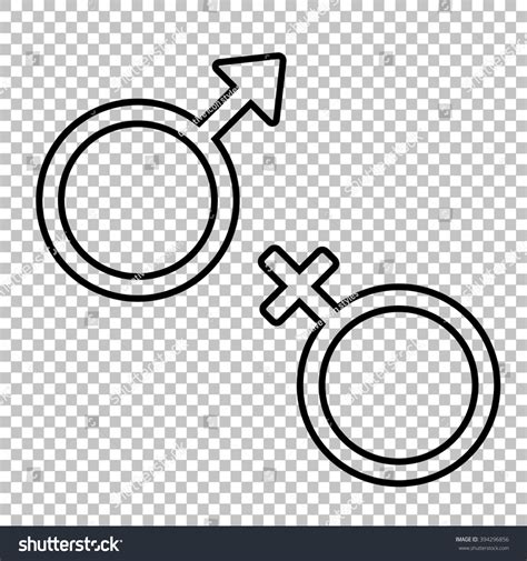 Sex Symbol Line Icon On Transparent Stock Illustration 394296856 Shutterstock