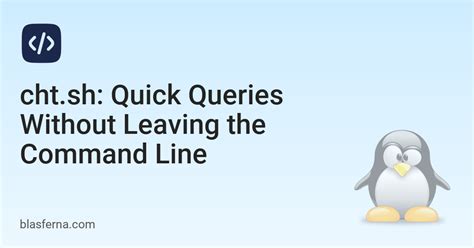 cht sh quick queries without leaving the command line blas fernández