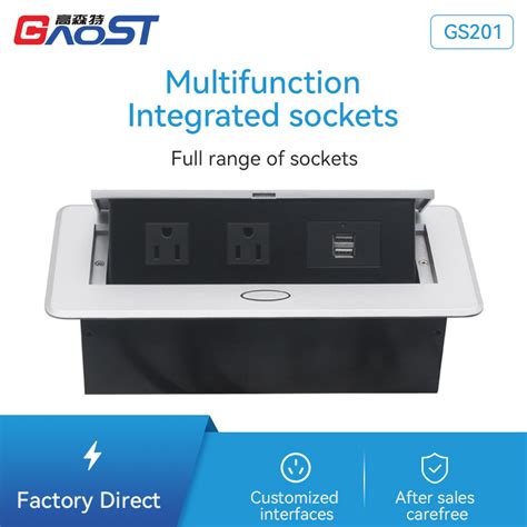 New Design Usb Tabletop Integrated Pop Up Socket Box Table Embedded Socket Table Pop Up Socket