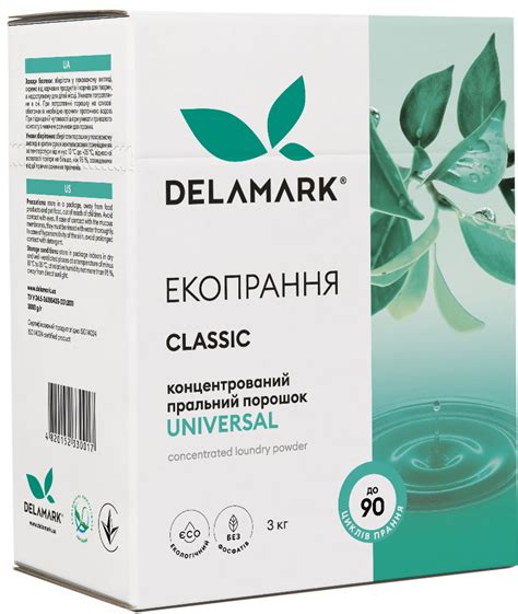 Концентрований безфосфатний пральний порошок Delamark Universal 3 кг ...