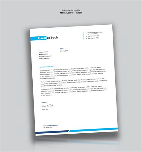 How To Add A Letterhead Template In Word Design Talk