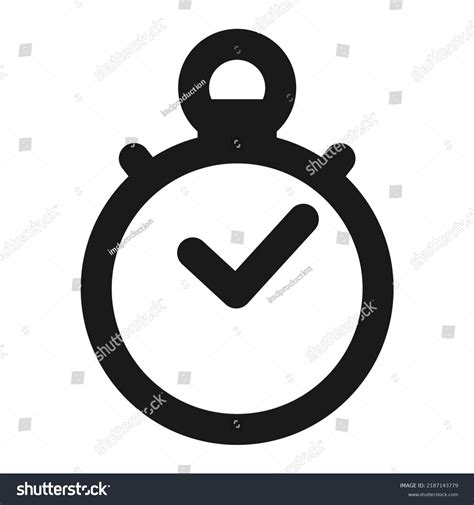 Chronometr Or Stopwatch Outline Icon Fast Time Royalty Free Stock