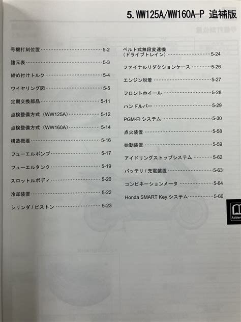 Pcxpcx125pcx160ehevww125ahvww150aww160a Jk05jk06kf47 ホンダ サービス