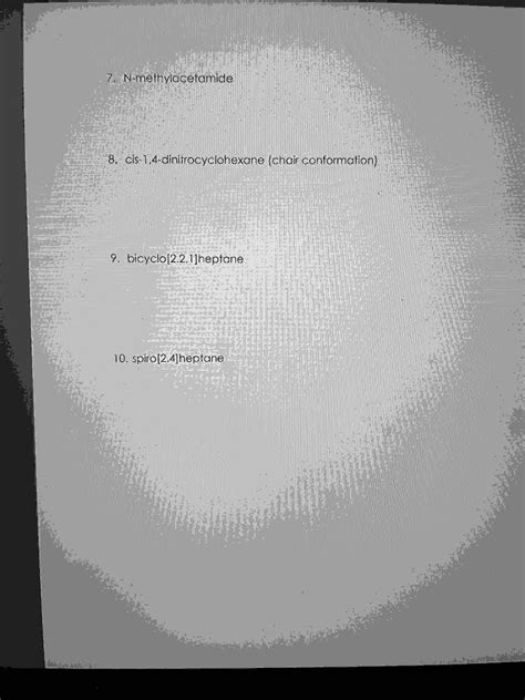 Solved Draw The Structure Of The Following Molecules For Chegg