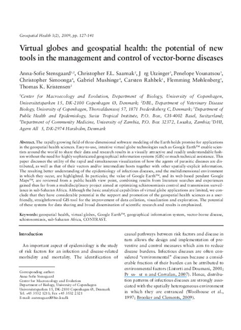 pdf virtual globes and geospatial health the potential of new tools