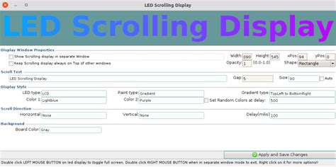install led scrolling display on linux snap store