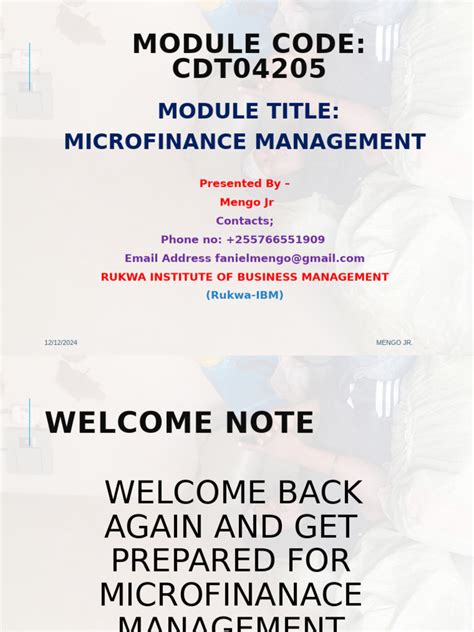 Microfinance Management Pdf Microfinance Microcredit