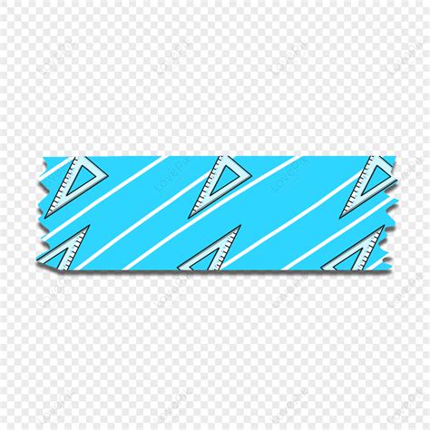 Cartoon Blue Triangle Pattern Shading Office Measuring Tools Journal
