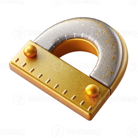 Stunning Vintage Protractor Geometry Tool Isolated For Math Education Authentic 59000282 Png