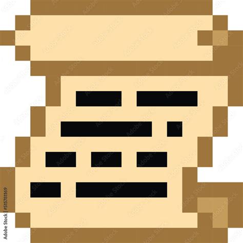 scroll pixel art pattern isolated background pixel art vector